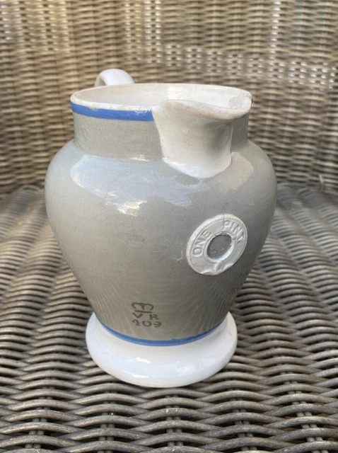 VICTORIAN MOCHA WARE Pottery Pint Jug C1837-1901 £225.00 - PicClick UK