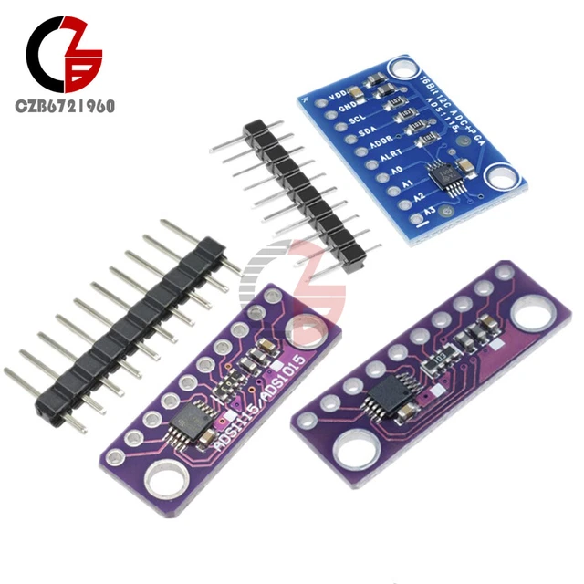 I2C ADS1115 ADS1015 Module ADC 4 channel with Pro Gain Amplifier for ...