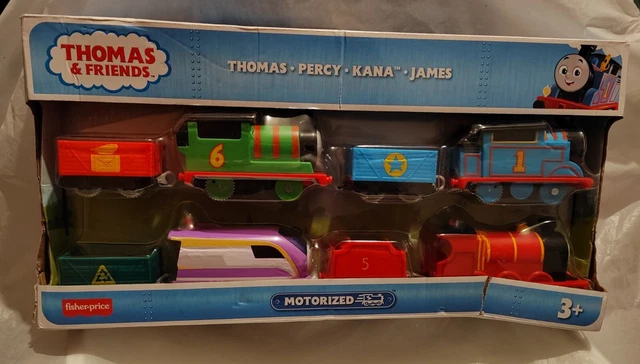 THOMAS & FRIENDS, Percy, James, Kana Motorised Train 4-Pack Set New Toy ...