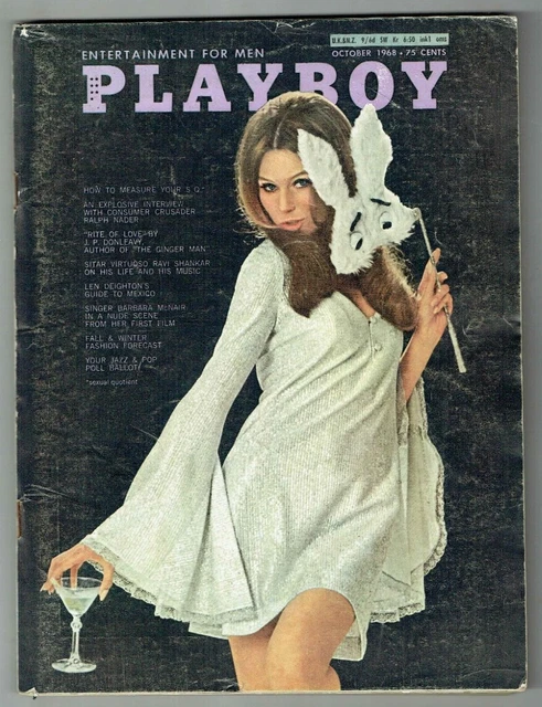 PLAYBOY MAGAZINE OCTOBER 1968 Ravi Shankar W/Centrefold Verygood ...