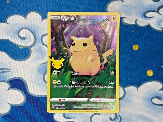 POKEMON - PIKACHU - 005/025 - Celebrations 25th Anniversary - Holo Rare ...