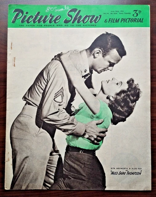 VINTAGE PICTURE SHOW film Magazine 1954 Rita Hayworth Aldo Ray cover ...