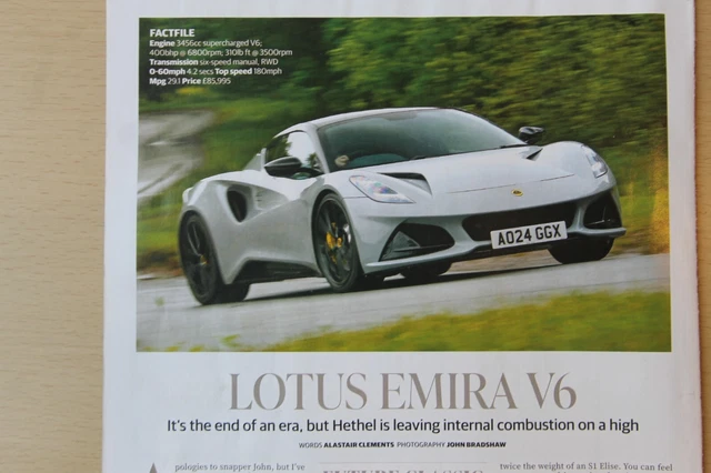 ORIGINAL CSC 2024 future classic magazine single sheet article: LOTUS ...