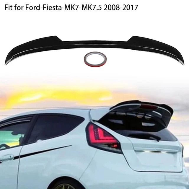 FIT FOR FORD Fiesta Mk7 Mk7.5 ST Zetec S Gloss Black Rear Spoiler Lip ...