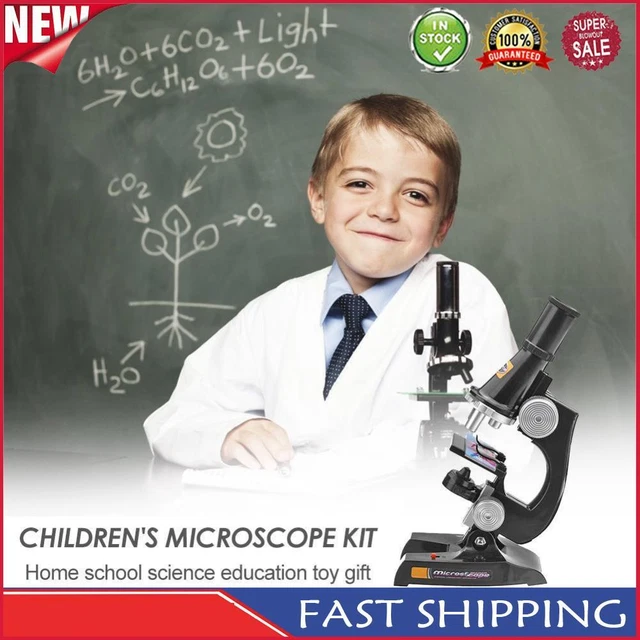 MICROSCOPE KIT LAB Home School Science Educational Toy for Kids Child ...