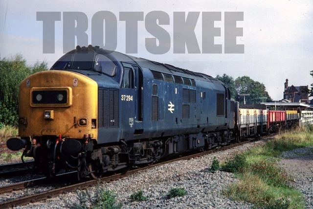 35MM SLIDE BR British Rail Diesel Loco Class 37 37294 Water Orton 1988 ...