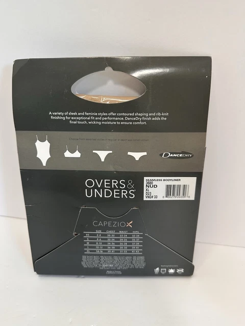 CAPEZIO SEAMLESS CAMISOLE Bodyliner Foundations Biege/Nude straps XL ...