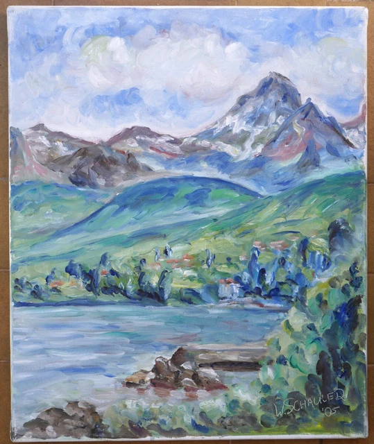 TABLEAU DE WALTRAUD Schauler: lac Léman EUR 12,00 - PicClick FR
