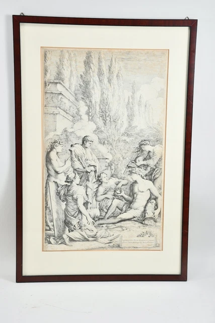J90E83- SALVATOR ROSA (1615-1673) incisione ""Das Genius von Salvator ...