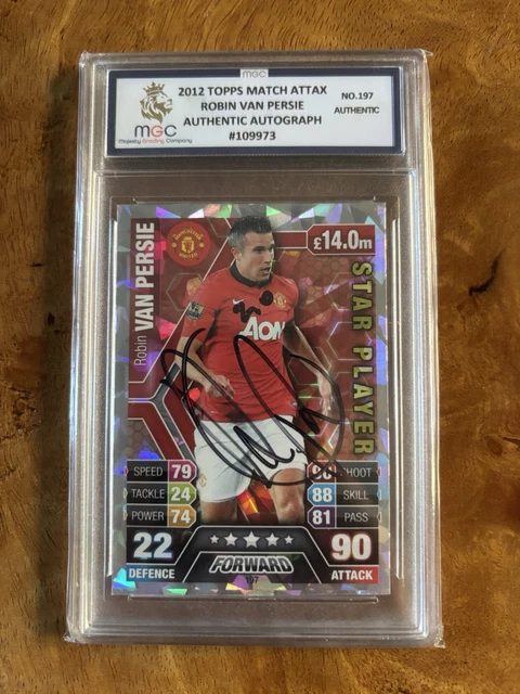 ROBIN VAN PERSIE Match Attax Manchester United On Card Auto ...