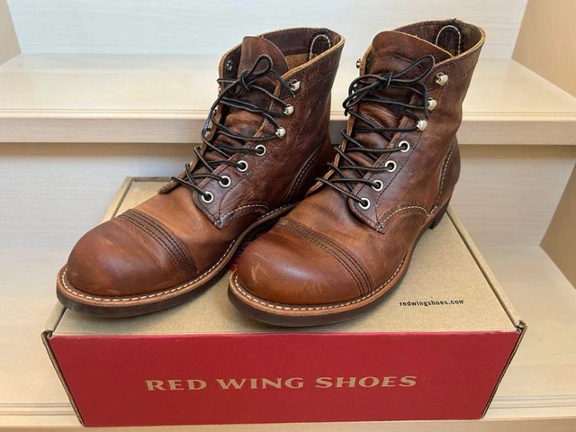 RED WING BOOTS 8085 Iron Ranger US:7.5D Leather Brown 027896d £363.96 ...