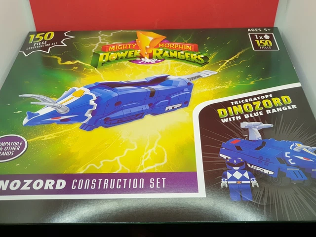 MIGHTY MORPHIN POWER Rangers - Blue Dinozord Construction Set-151 Pcs ...