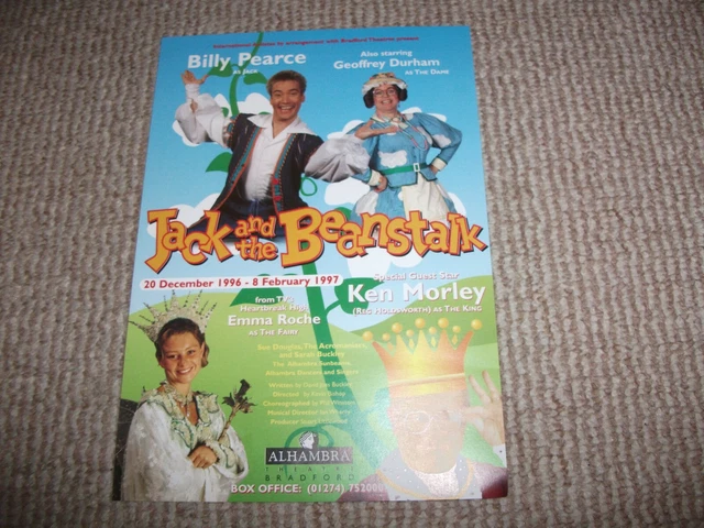 PANTOMIME THEATRE LEAFLET (1996/97, Billy Pearce, Ken Morley, Geoffrey ...