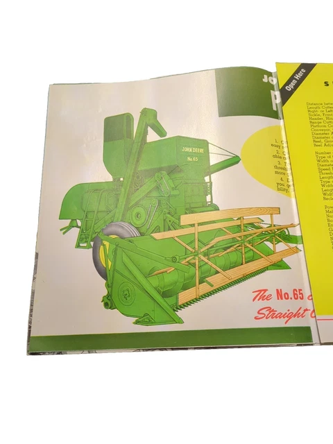 1950'S VINTAGE ORIGINAL John Deere No.65 12ft Pull Type Combine ...