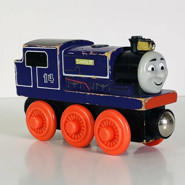 THOMAS THE TRAIN Charlie Tank Engine Wooden Railway Friends #14 Purple ...