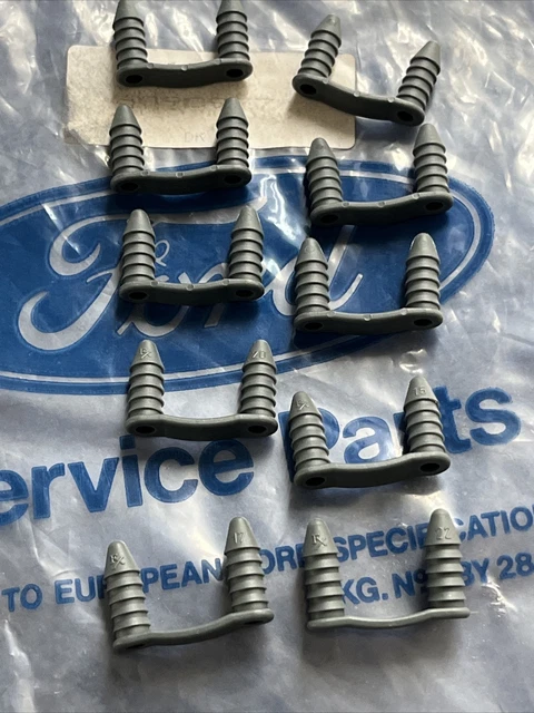 10 X FORD Grey Wiring Loom Clips Mk1 Mk2 Mk3 Escort Capri Cortina ...