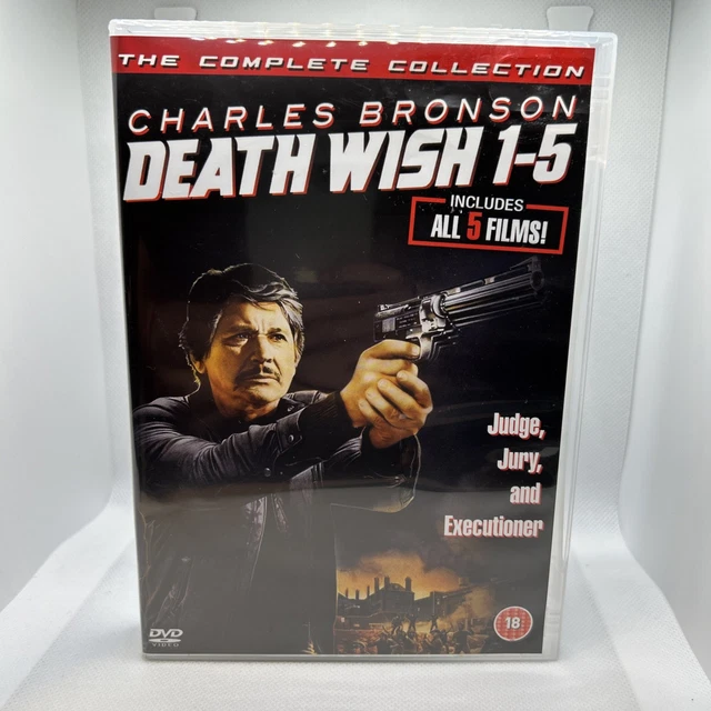 DEATH WISH 1-5 Complete Collection Charles Bronson DVD 5 Disc Set R2 £ ...