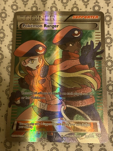 POKEMON RANGER 113/114 Ultra Rare Art Full Holo Steam Siege Pokémon TCG ...