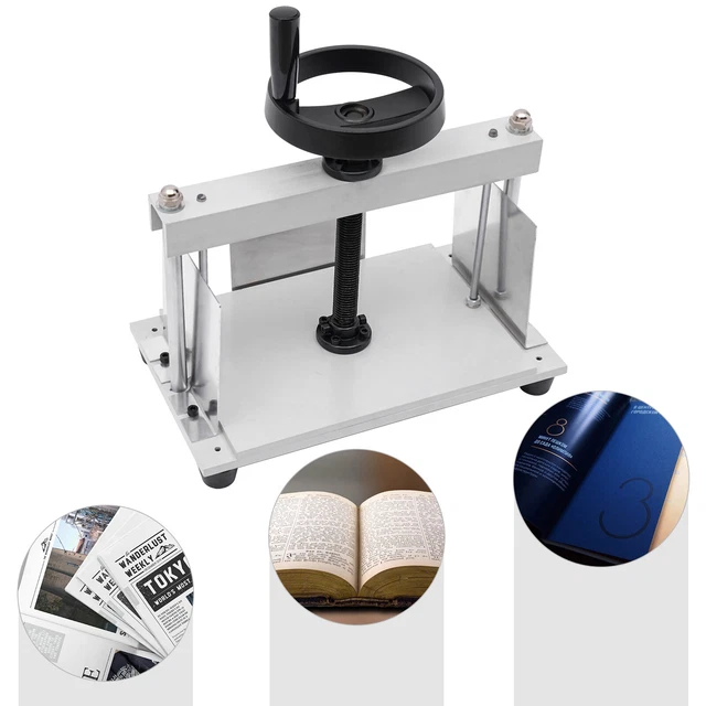 MANUAL PRESS MACHINE Paper Book Hand Wheel Flattener Press Machine ...