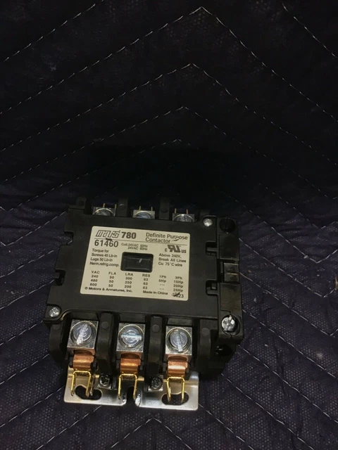 MARS 780 61460 Definite Purpose Contactor 50A 600 Volt 3 Pole Coil ...
