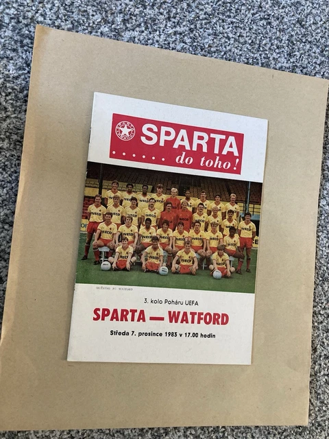 SPARTA PRAHA V Watford UEFA Cup 1983 Programme. £3.30 - PicClick UK