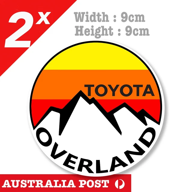 TOYOTA OVERLAND VINTAGE TRD logo Banner 4WD, 4X4, Off Road Sticker $7. ...