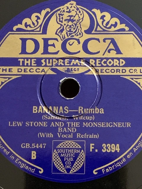 78RPM DECCA F3394 Lew Stone Monseigneur Band Al Bowlly: Bananas/ Little ...