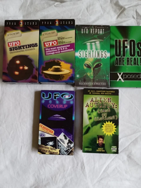 COLLECTION OF UFO VHS Tapes alien autopsy, from beyond, UFO's are real ...