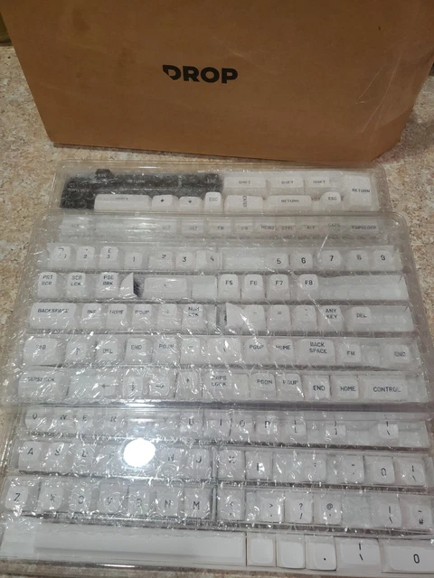 DROP MT3 BLACK-ON-WHITE Keycap Set ABS Hi-Profile Keycaps $120.99 ...