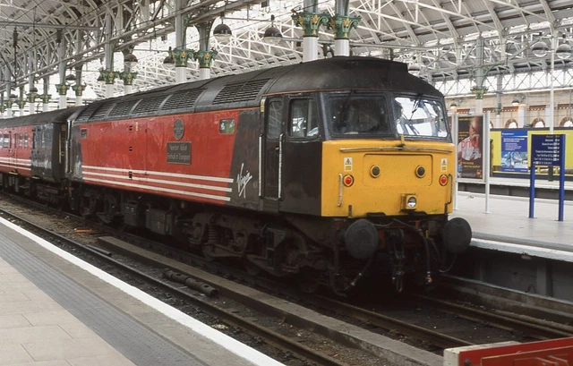COLOUR SLIDE, CLASS 47, 47848, Virgin livery, Manchester Piccadilly £1. ...