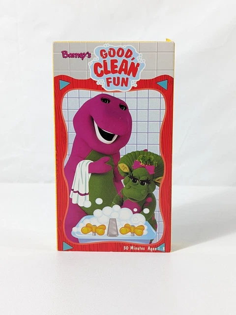 BARNEYS- GOOD CLEAN Fun (VHS, 1998) WHITE TAPE, Slipsleeve, RARE HTF ...