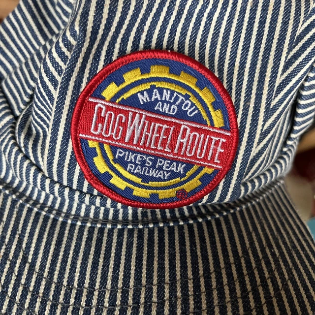 ENGINEER HAT MANITOU and Pikes Peak Railway Cog Wheel Route Patch Snap ...