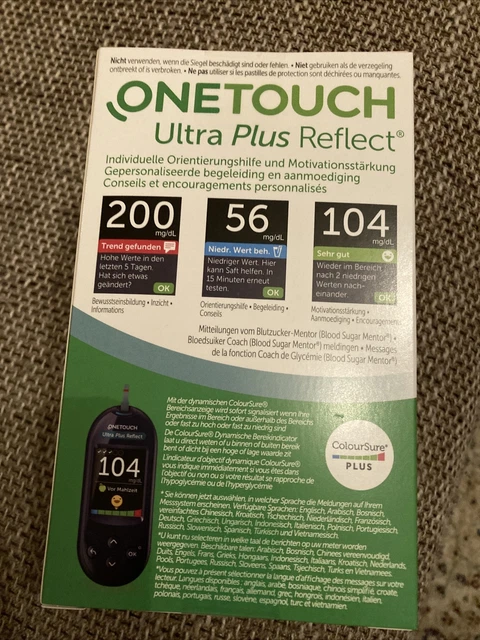 ONETOUCH ULTRA PLUS Reflect Blutzucker- Messgerätmg/dl plus Lanzetten ...