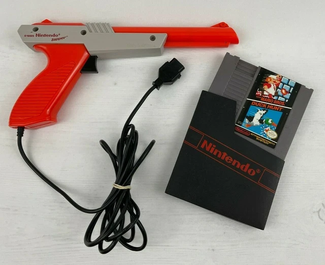 ORIGINAL NINTENDO NES Zapper Gun and Super Mario Bros Duck Hunt Game ...