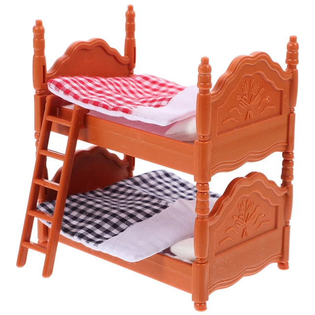 5 Pcs Mini Bedroom Cot Bedding Dollhouse Furniture Bunk Beds £23 58 Picclick Uk