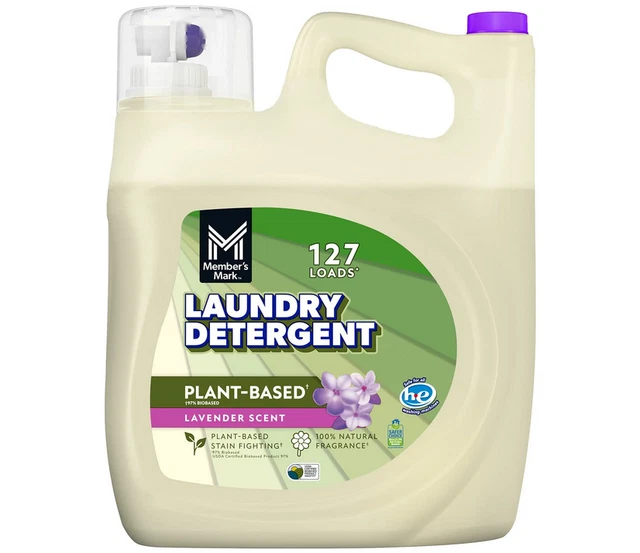 MEMBER'S MARK PLANT Based Liquid Laundry Detergent Lavender 196 oz 127 ...