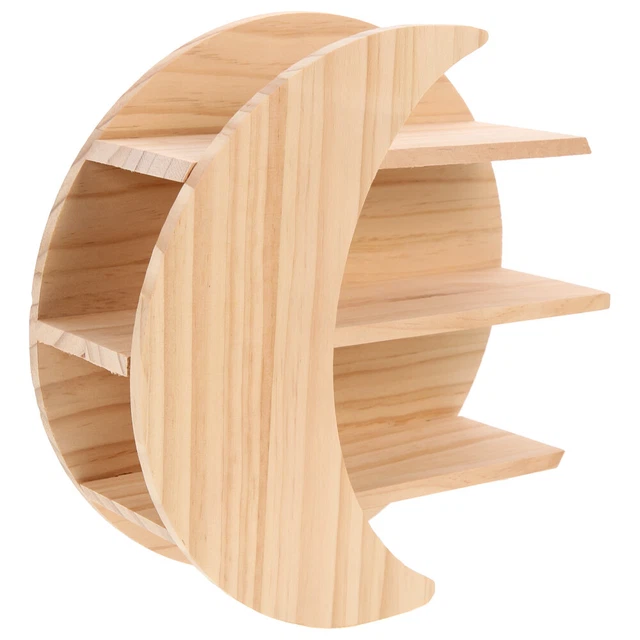 SUPPORT MURAL LUNE En Bois Étagères Murales Flottante Simple EUR 26,49 - PicClick FR