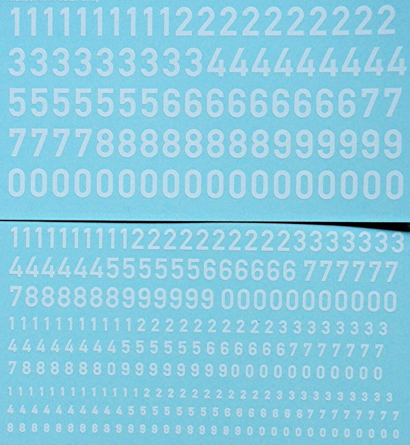 CHIFFRES BLANCS NUMBERS white Les chiffres chiffres blancs 1:87 ...