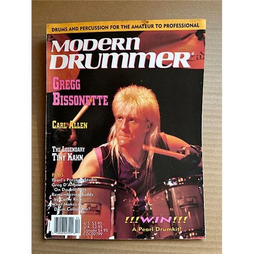 GREGG BISSONETTE MODERN Drummer Magazine April 1991 - Gregg Bissonette ...
