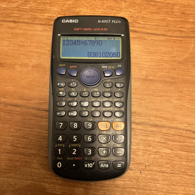CASIO FX-83GT PLUS Natural-V.P.A.M Scientific Calculator Black Working ...