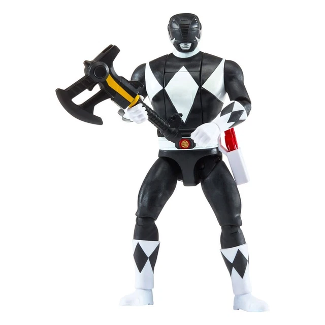 MIGHTY MORPHIN POWER Rangers Action Figura Auto-morphin Black Ranger 12 ...