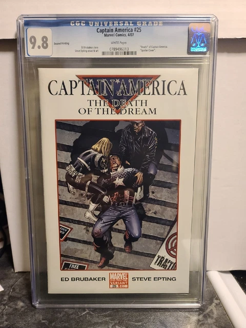 MARVEL COMICS CAPTAIN AMERICA # 25 (2007) CGC 9,8 Epting 2ème ...