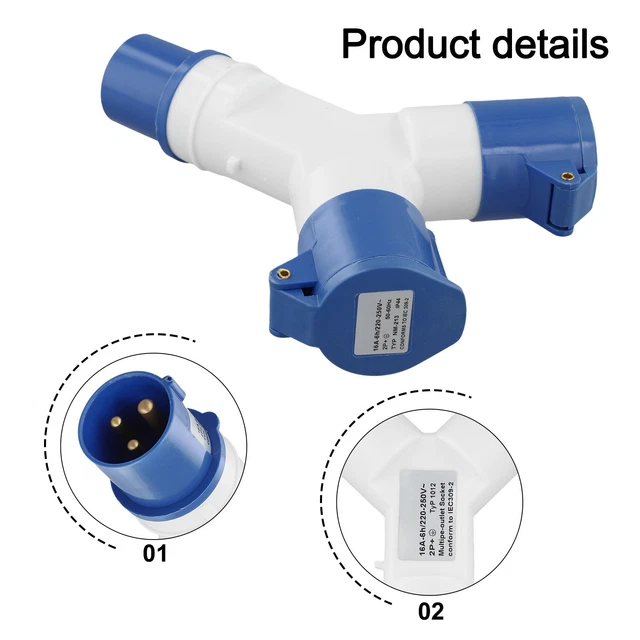 16A IP44 RATED Waterproof Power Socket Connector for Reliable ...