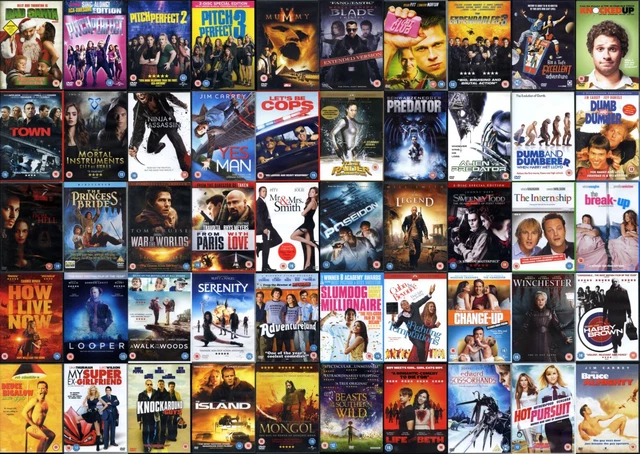 DVD BUNDLE 50 Movies All Shown in Picture All with Cases All VG+ or better #2 EUR 17,37 ...