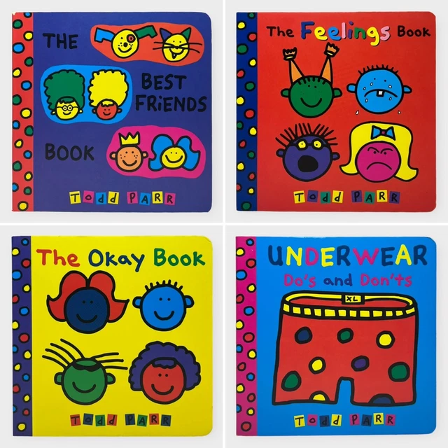 TODD PARR COMPLETE 4x Board Book Set (Best Friends, Feelings, Okay ...