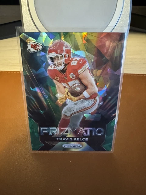 PANINI PRIZM 2023 Travis Kelce PRIZMATIC vert fissuré glace Kansas City ...