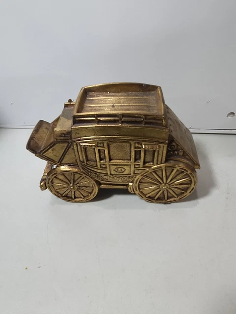 BRASS STAGECOACH/BRASS GYPSY Wagon/Horse Drawn Wagon/Knick Knack/Brass ...