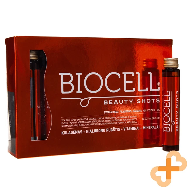 BIOCELL BEAUTY SHOTS 25mlx14pcs Collagen Hyaluronic Acid Vitamins Minerals £45.21 - PicClick UK