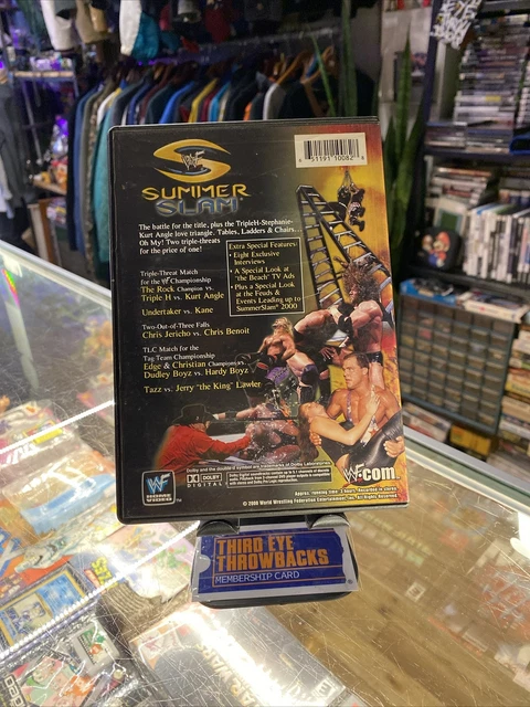 DVD WWE WWF Summerslam 2000 avec insertion The Rock Undertaker Triple H ...