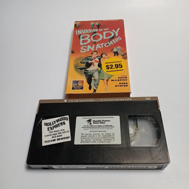 INVASION OF THE Body Snatchers 1956 VHS 1985 Horror Sci-Fi Wanger ...
